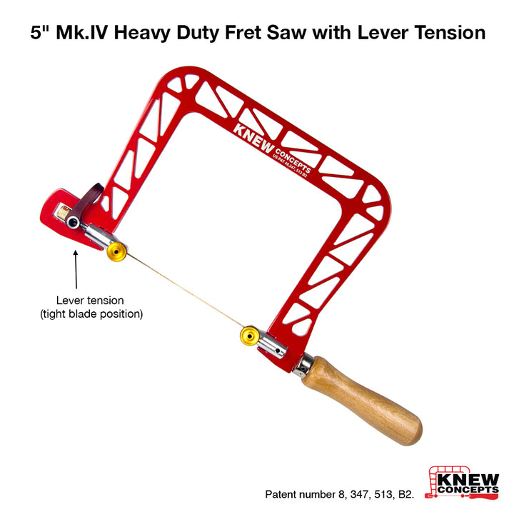 5" Mk.IV Heavy Duty Fret Saw with Lever Tension – Knew Concepts